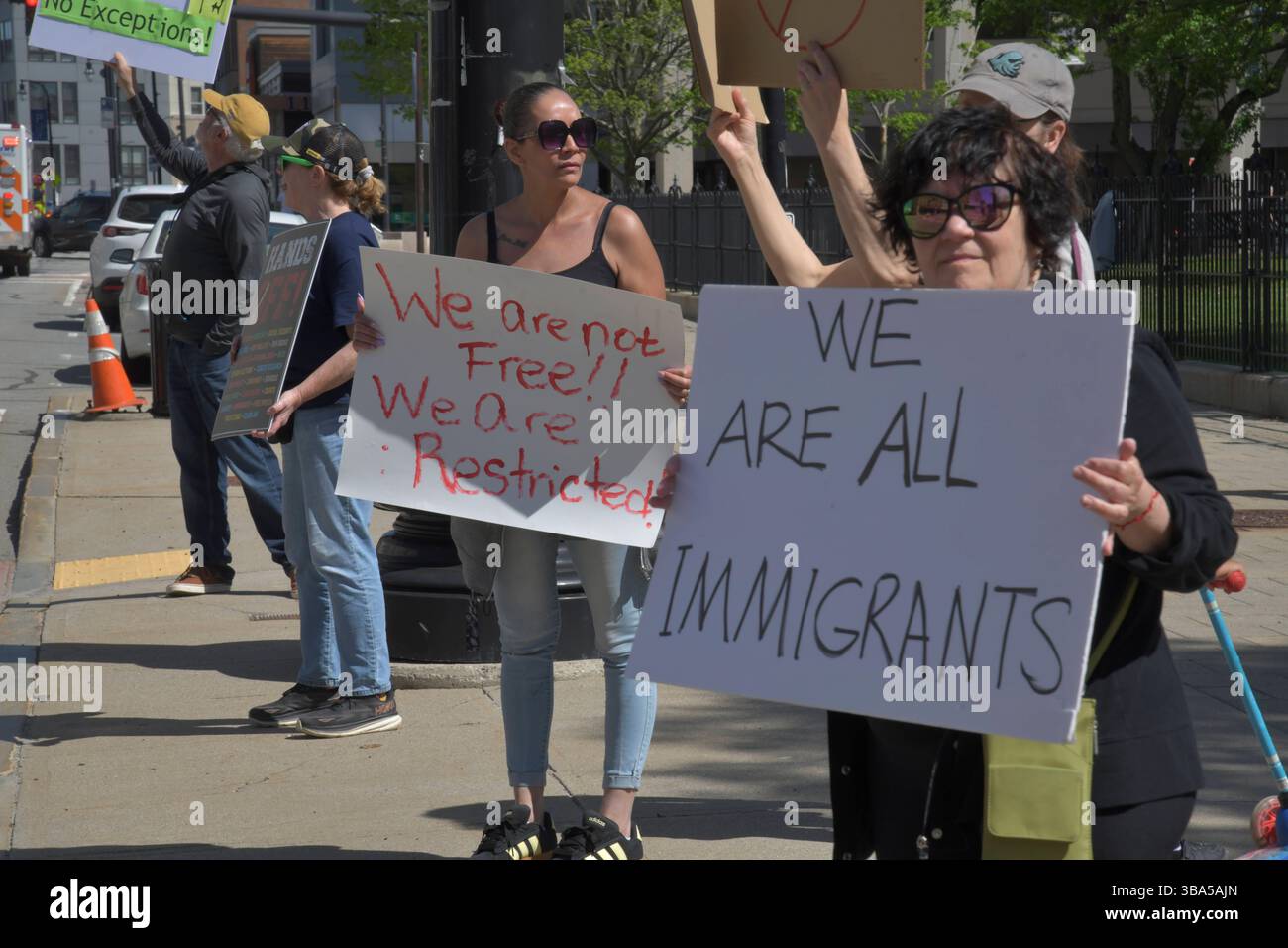 May 11, 2025, Worcester, Ma, USA: Angry residents demonstrate on ...