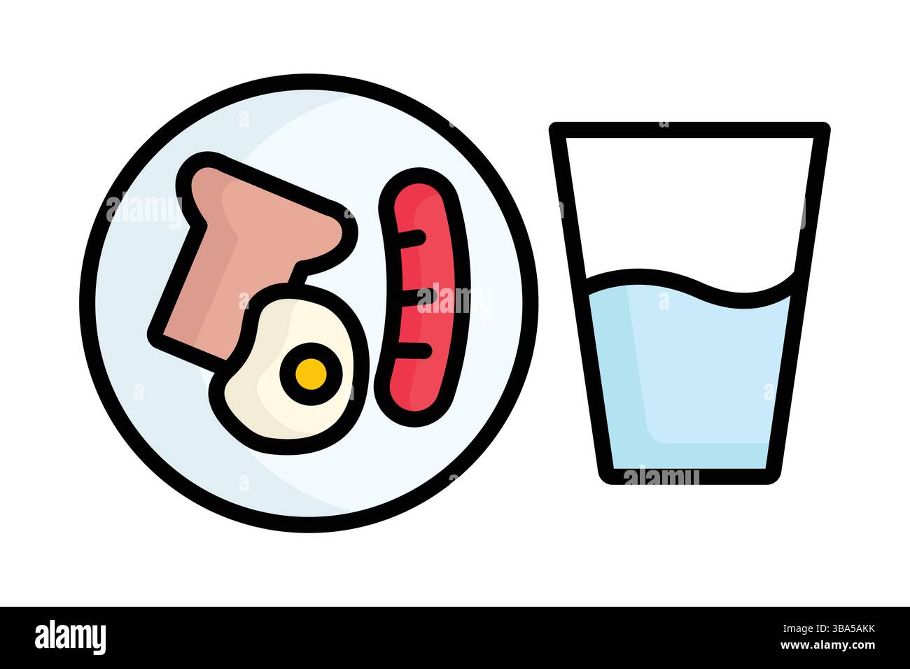 Brunch icon. colored outline icon style. icon related to eat. catering ...