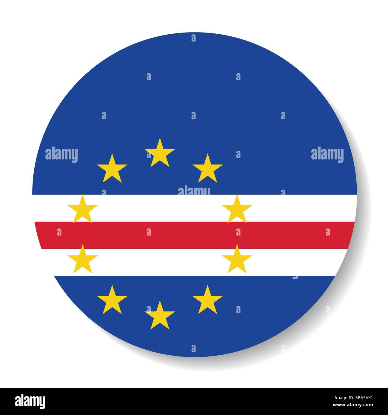 Flag of Cape Verde. Cape Verde button flag logo icon computer vector ...