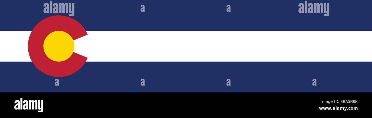 Flag of Colorado. Colorado flag long banner digital vector illustration ...