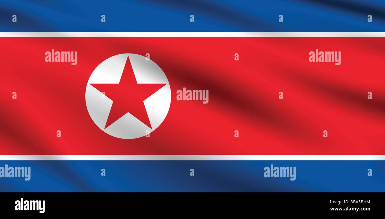 Flag of North Korea. North Korea flag official colors and proportion ...