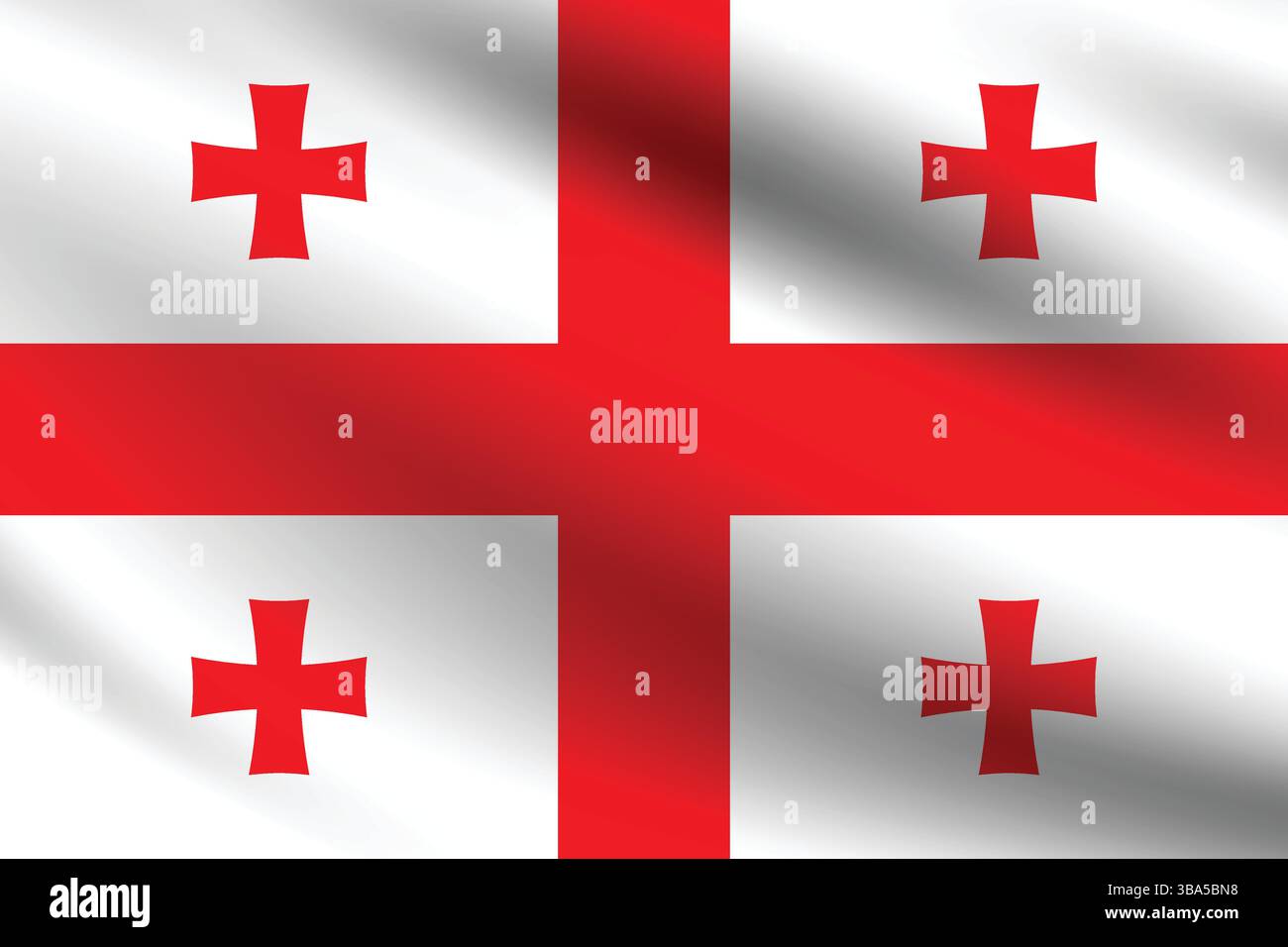 Flag of Georgia. Georgia flag official colors and proportion digital ...