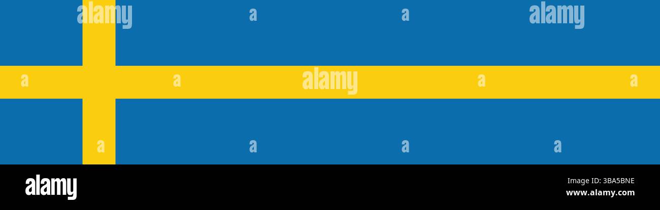 Flag of Sweden. Sweden flag long banner digital vector illustration ...