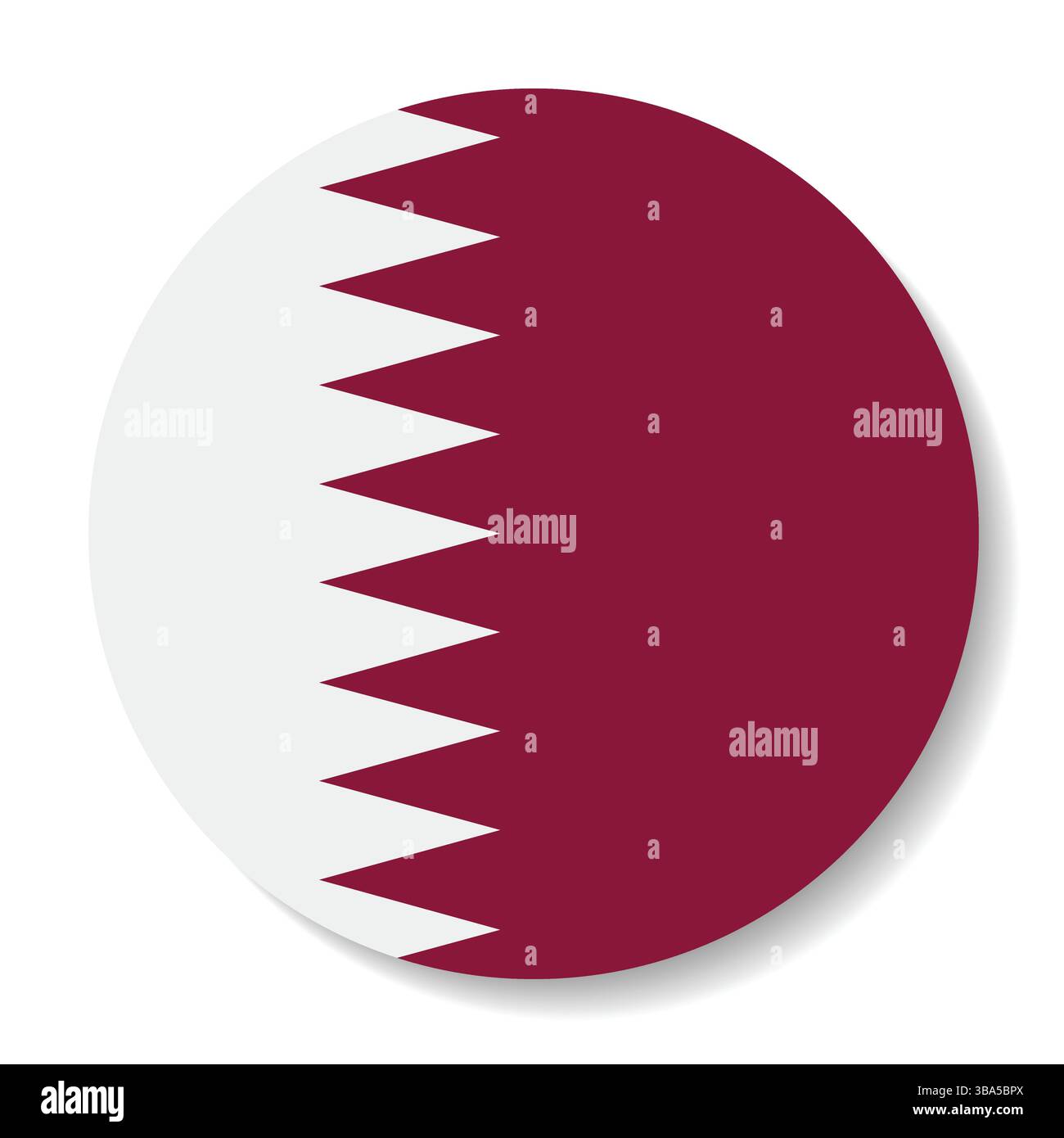 Flag of Qatar. Qatar button flag logo icon computer vector illustration ...