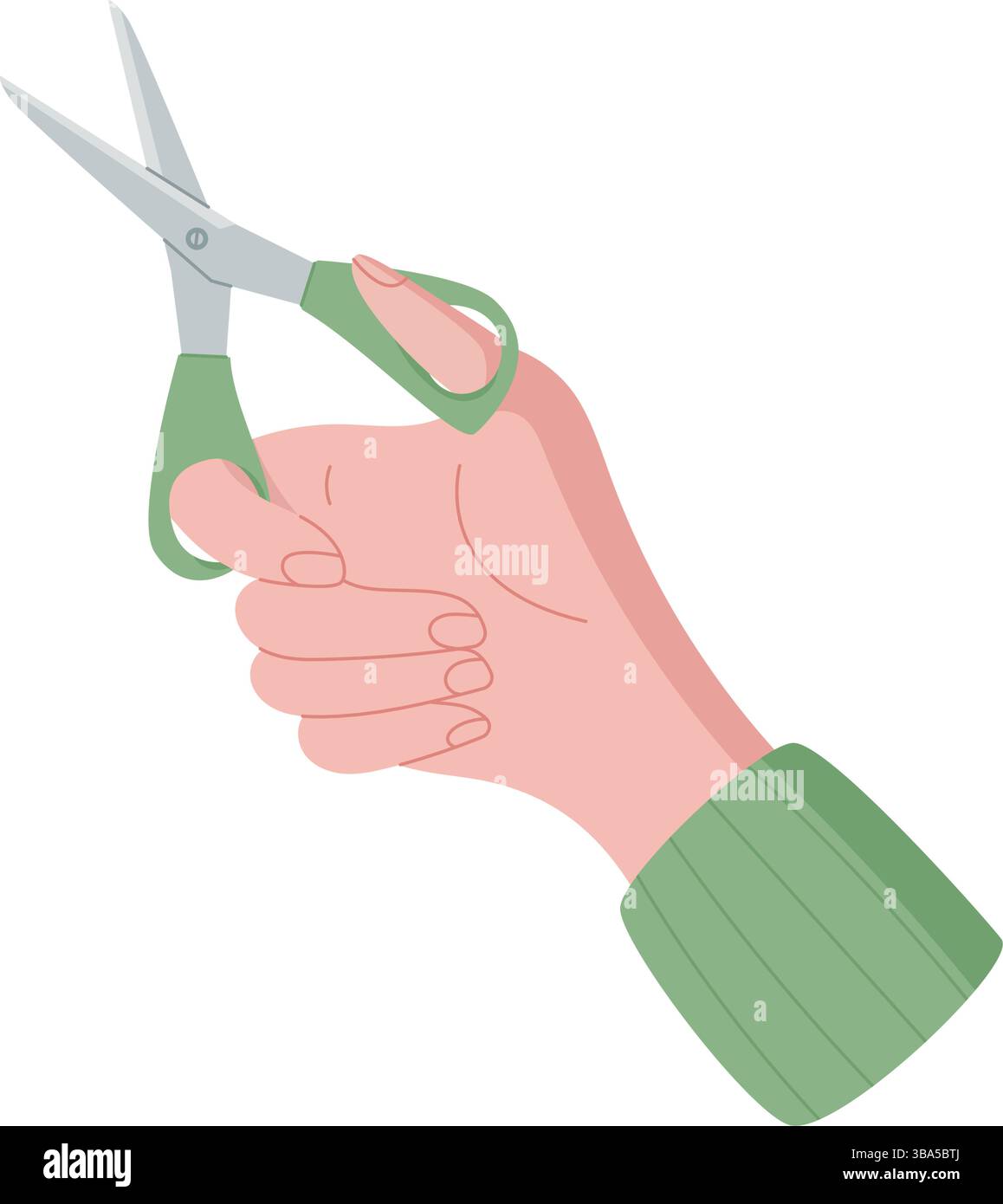 Hand Holding Scissors Cartoon Stock Vector Image & Art - Alamy