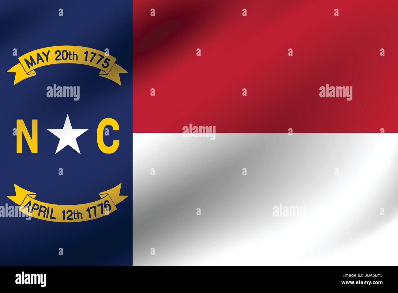 Flag of North Carolina. North Carolina flag official colors and ...