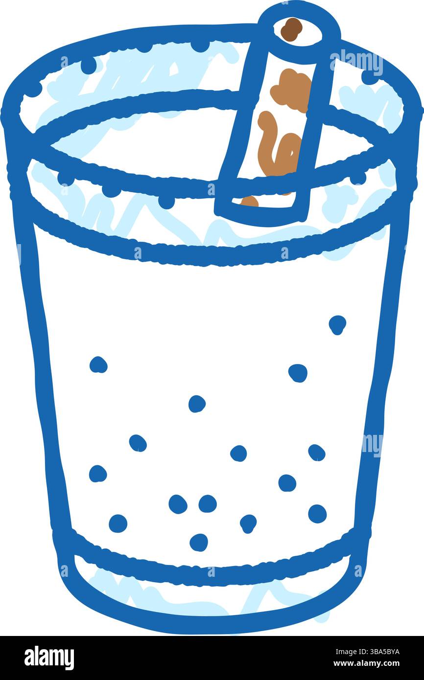 horchata mexican cuisine icon doodle illustration Stock Vector Image ...