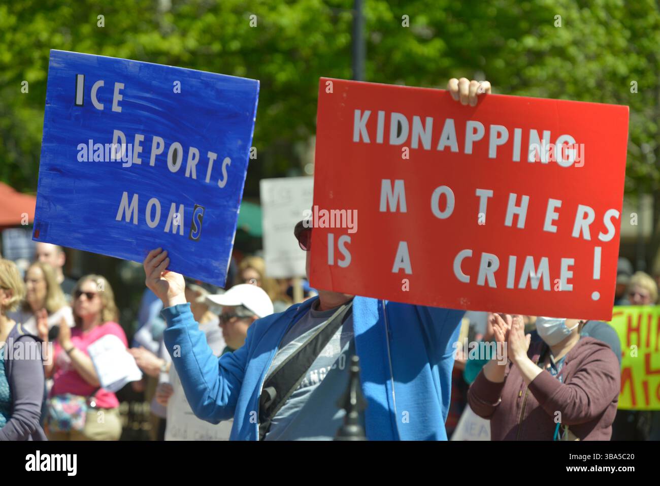 May 11, 2025, Worcester, Ma, USA: Angry residents demonstrate on ...