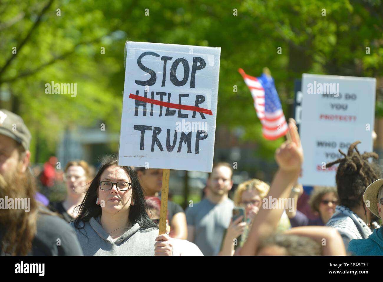 May 11, 2025, Worcester, Ma, USA: Angry residents demonstrate on ...