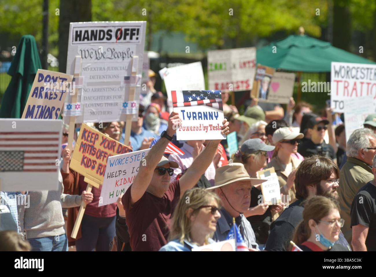 May 11, 2025, Worcester, Ma, USA: Angry residents demonstrate on ...