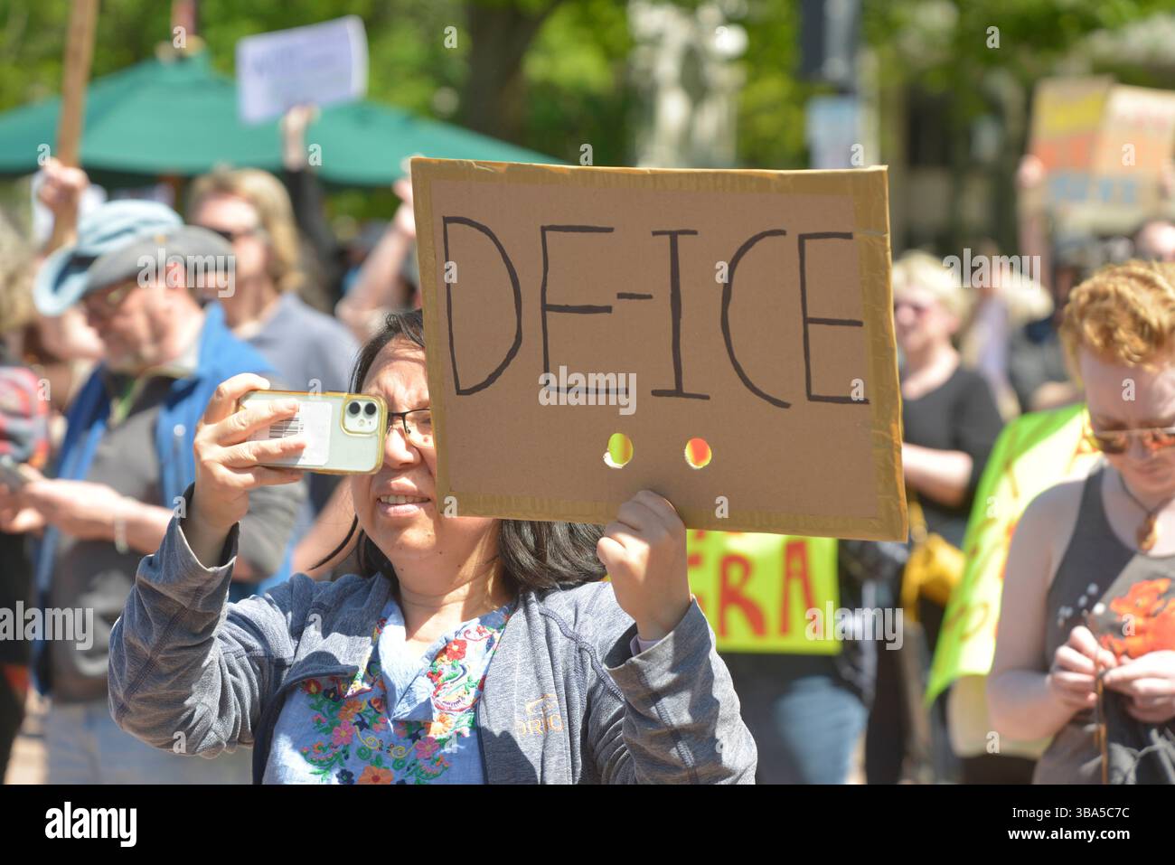 May 11, 2025, Worcester, Ma, USA: Angry residents demonstrate on ...