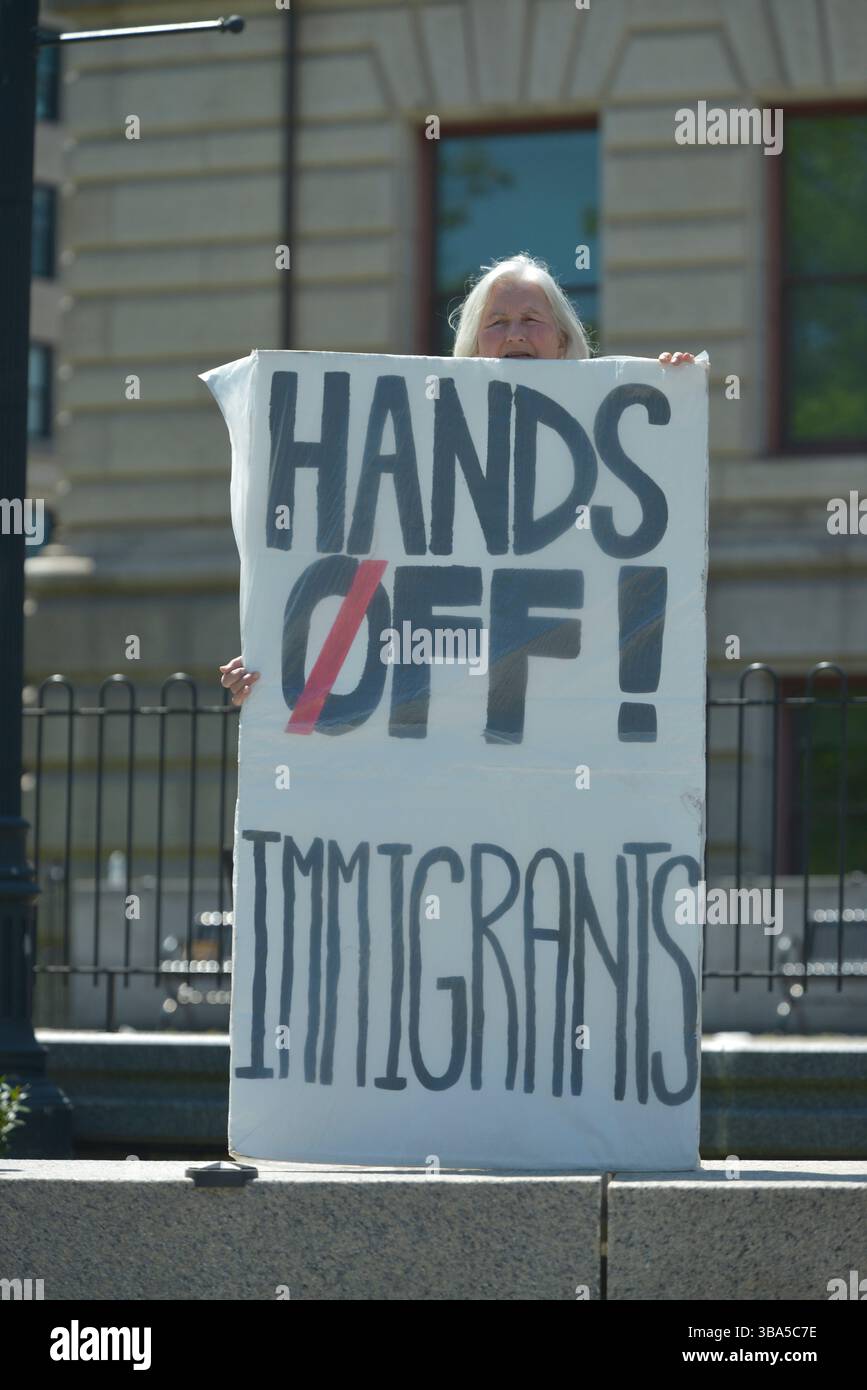 May 11, 2025, Worcester, Ma, USA: Angry residents demonstrate on ...