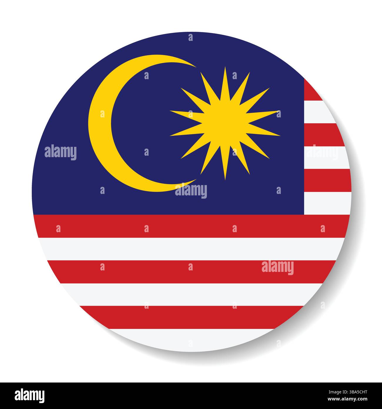 Flag of Malaysia. Malaysia button flag logo icon computer vector ...