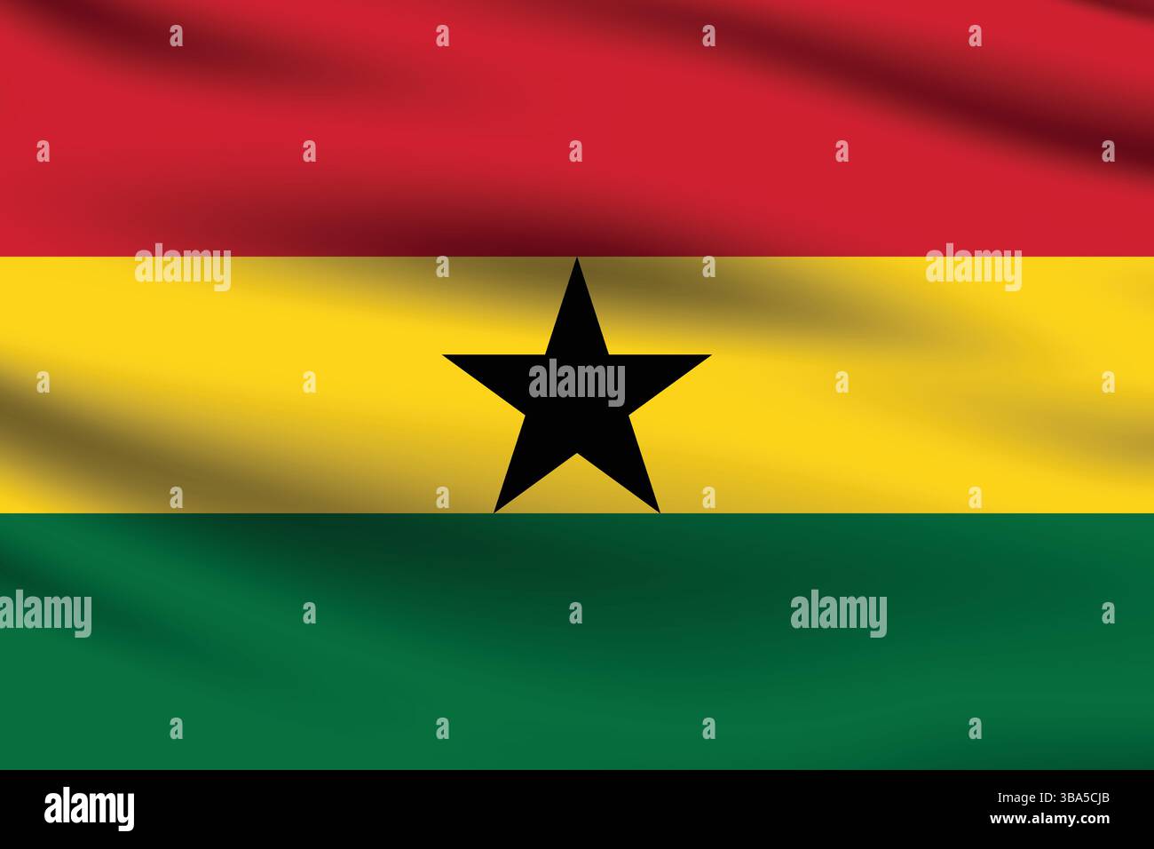 Flag of Ghana. Ghana flag official colors and proportion digital vector ...