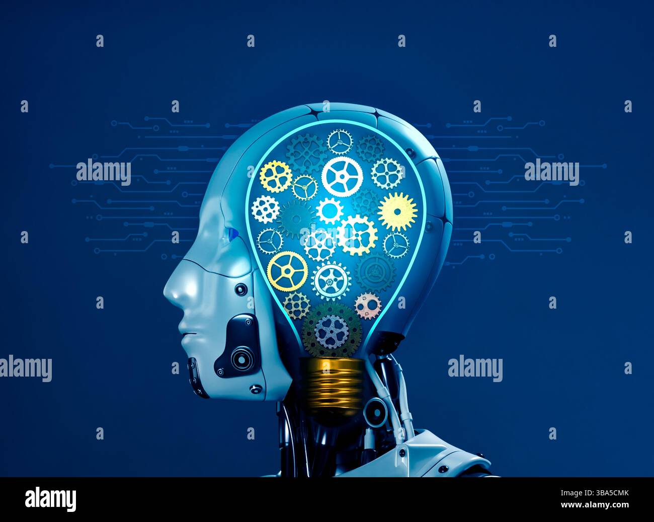 Ai artificial intelligence concept cogwheels hi-res stock photography ...