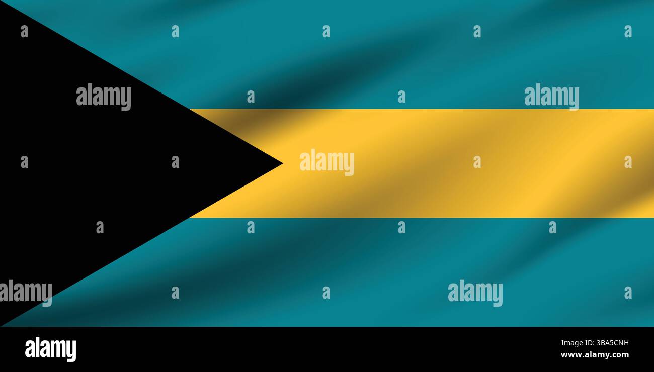 Flag of Bahamas. Bahamas flag official colors and proportion digital ...