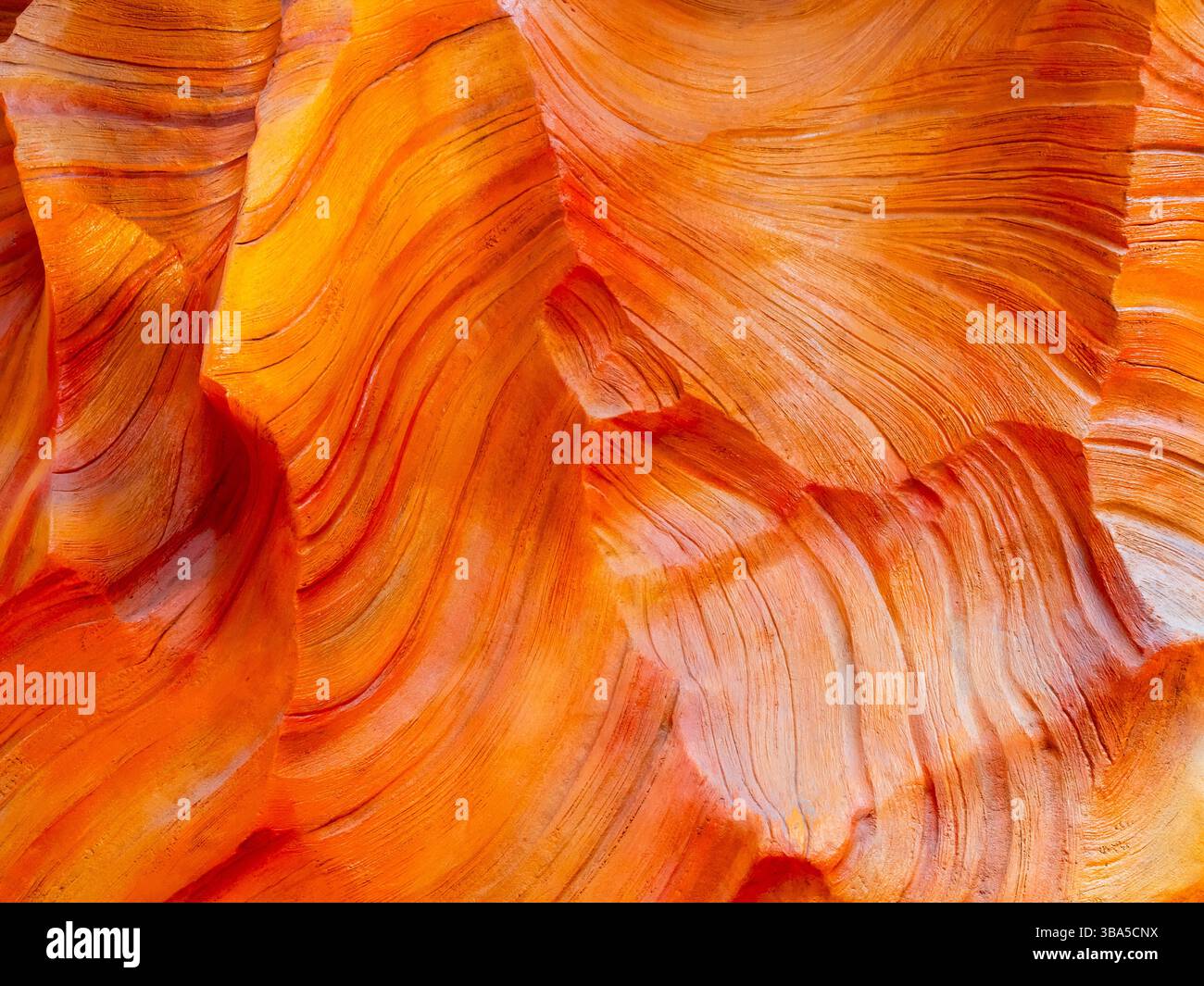 Abstract bright orange color of wall cave scene background. Image of ...