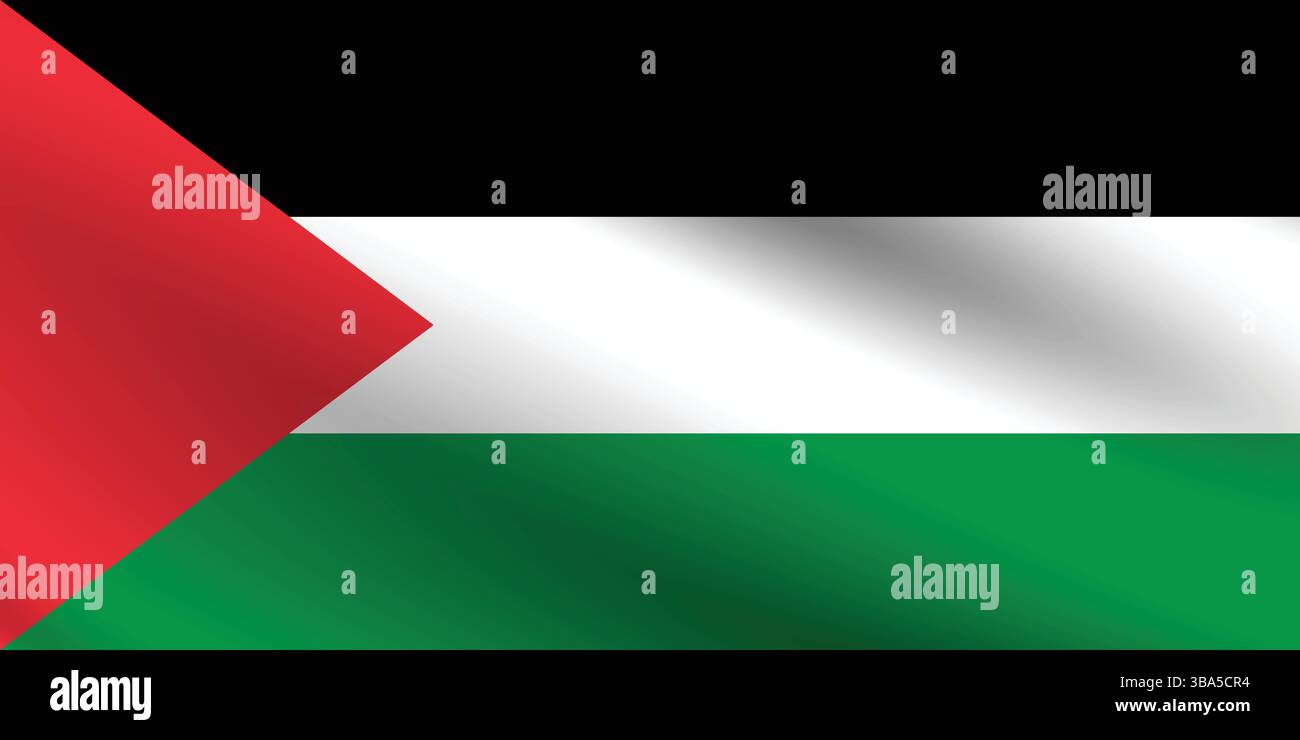 Flag of Palestine. Palestine flag official colors and proportion ...
