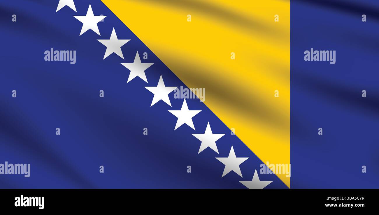 Flag of Bosnia and Herzegovina. Bosnia and Herzegovina flag official ...