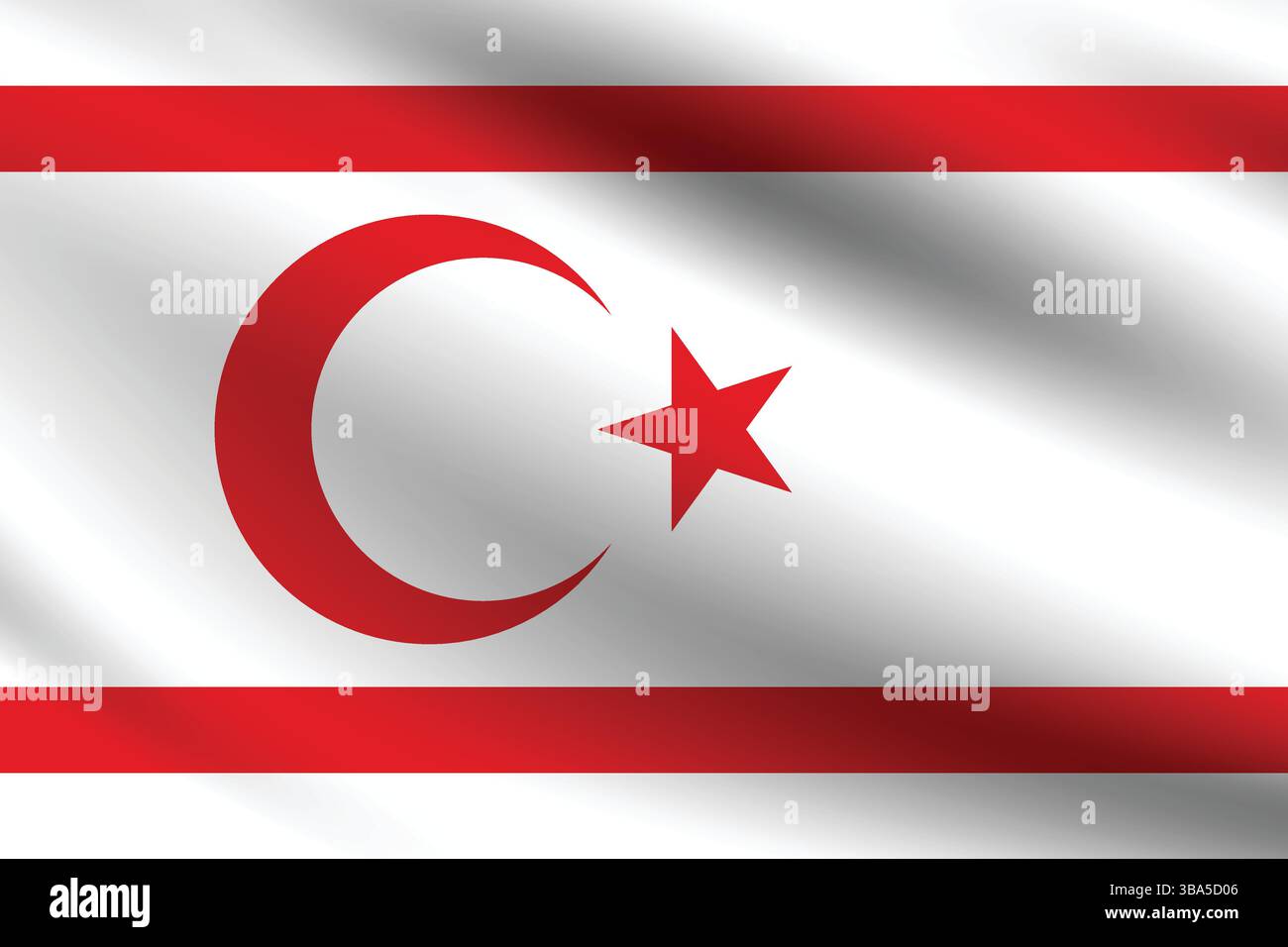 Flag of Northern Cyprus. Northern Cyprus flag official colors and ...