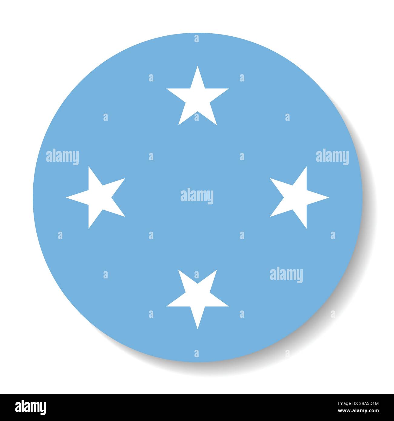 Flag of Micronesia. Micronesia button flag logo icon computer vector ...