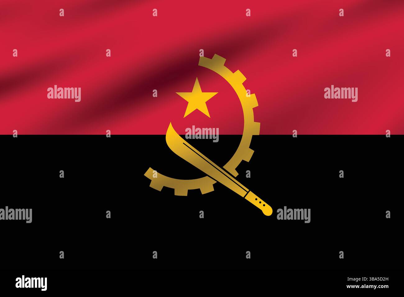 Flag of Angola. Angola flag official colors and proportion digital ...