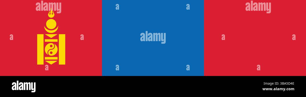 Flag of Mongolia. Mongolia flag long banner digital vector illustration ...