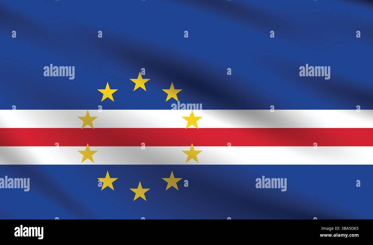 Flag of Cape Verde. Cape Verde flag official colors and proportion ...
