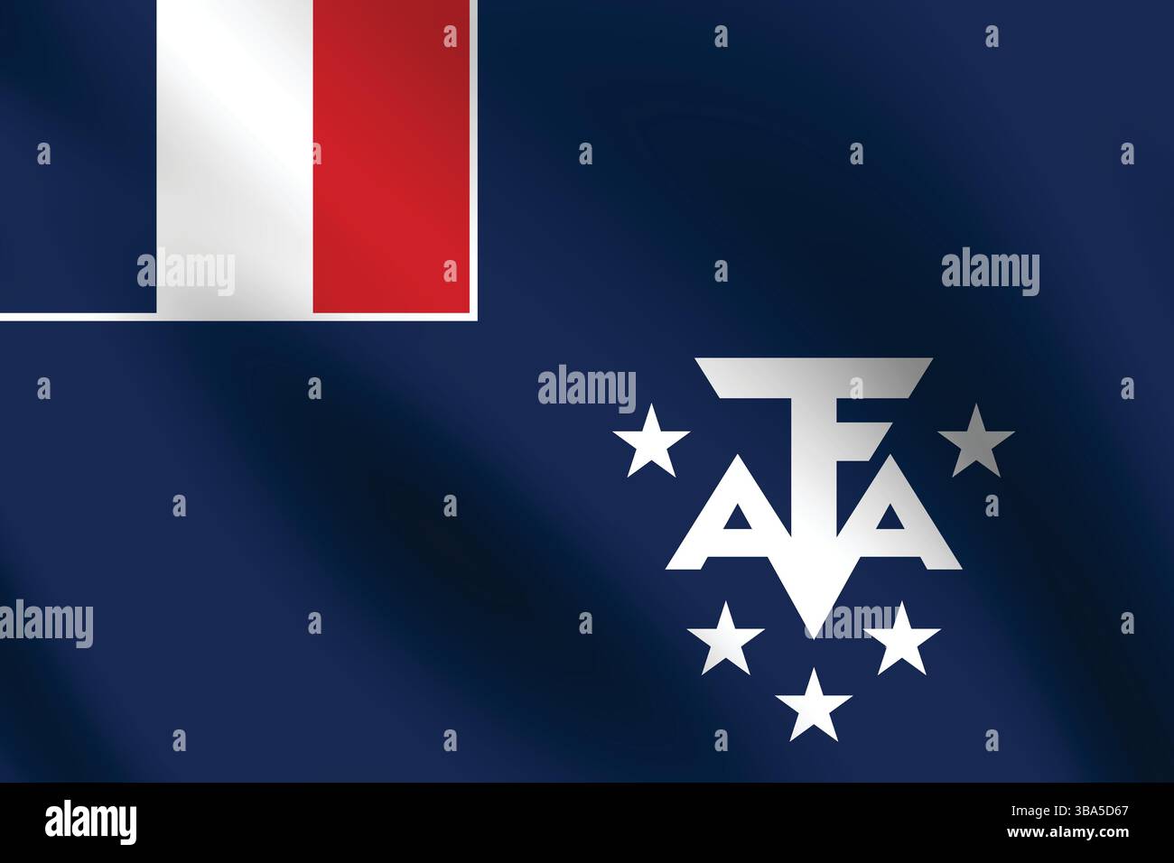 French Southern and Antarctic Territory flag official colors and ...