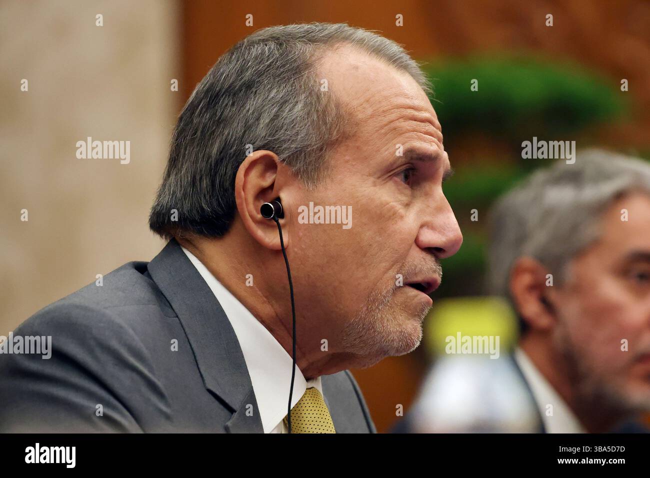 Peruvian Foreign Minister Elmer Schialer attends a meeting with Chinese ...
