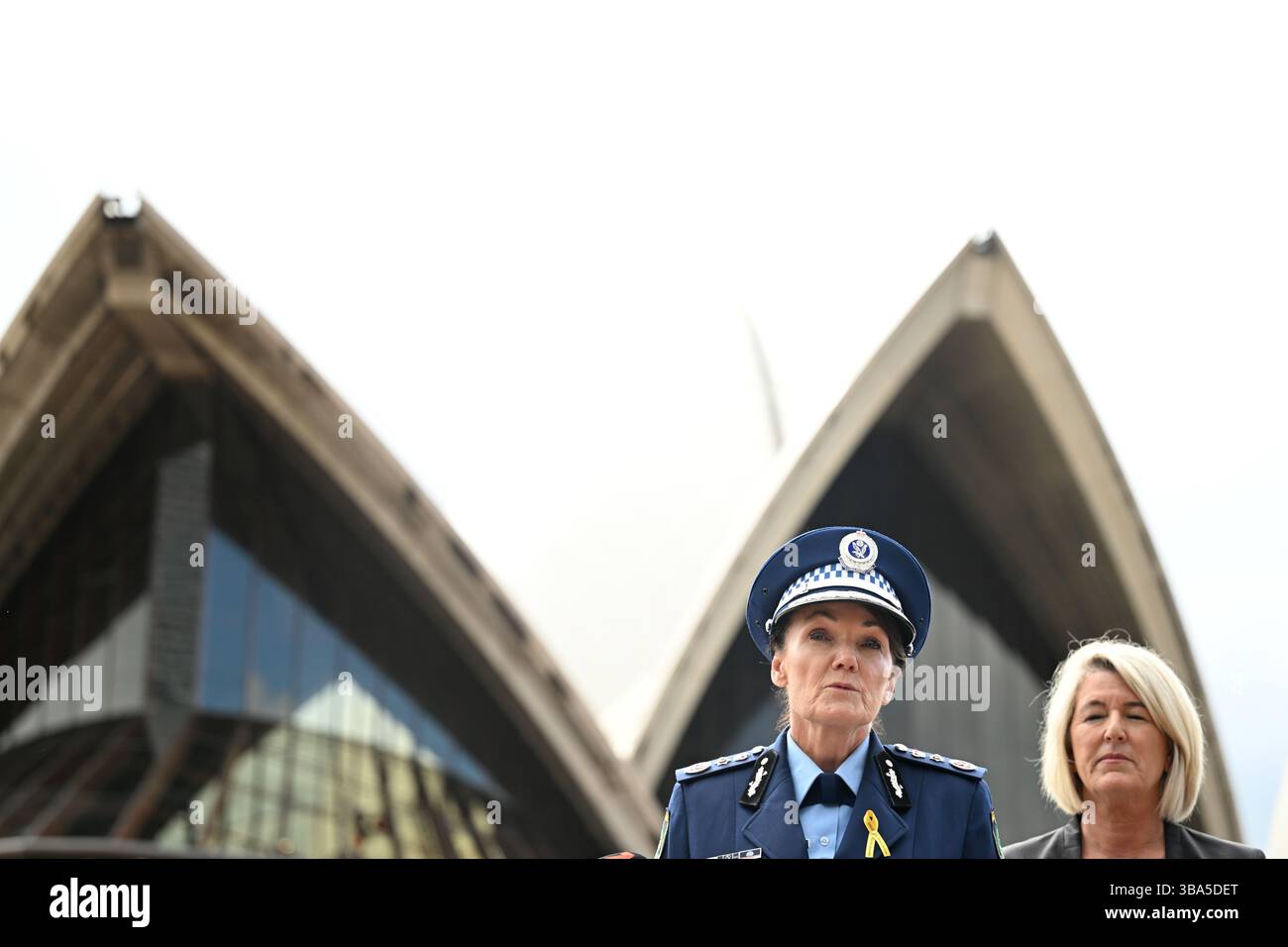 Sydney, Australia. 12th May, 2025. NSW Police Commissioner Karen Webb (left) and NSW Police ...