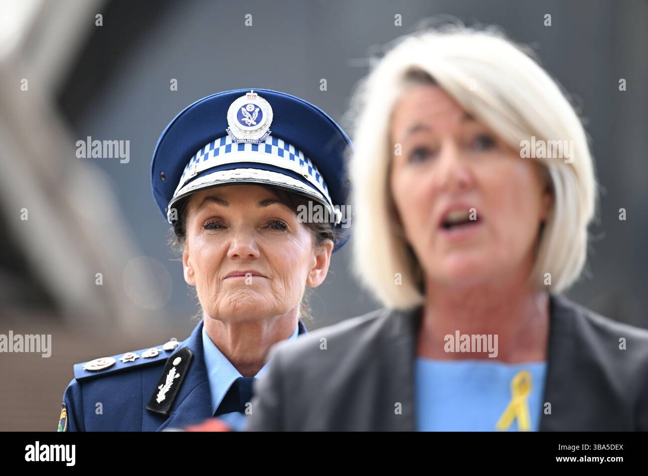 Sydney, Australia. 12th May, 2025. NSW Police Commissioner Karen Webb (left) and NSW Police ...