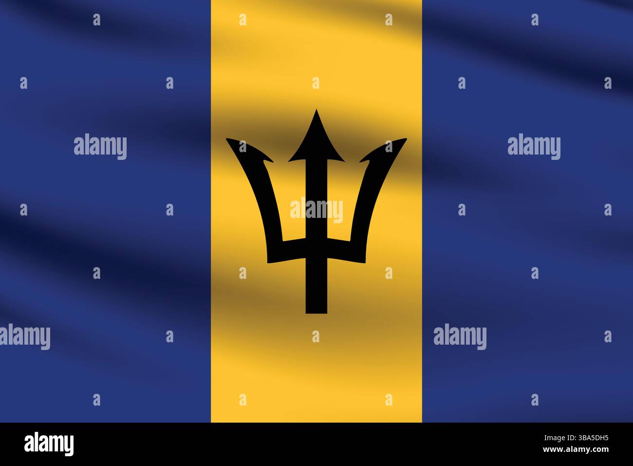 Flag of Barbados. Barbados flag official colors and proportion digital ...