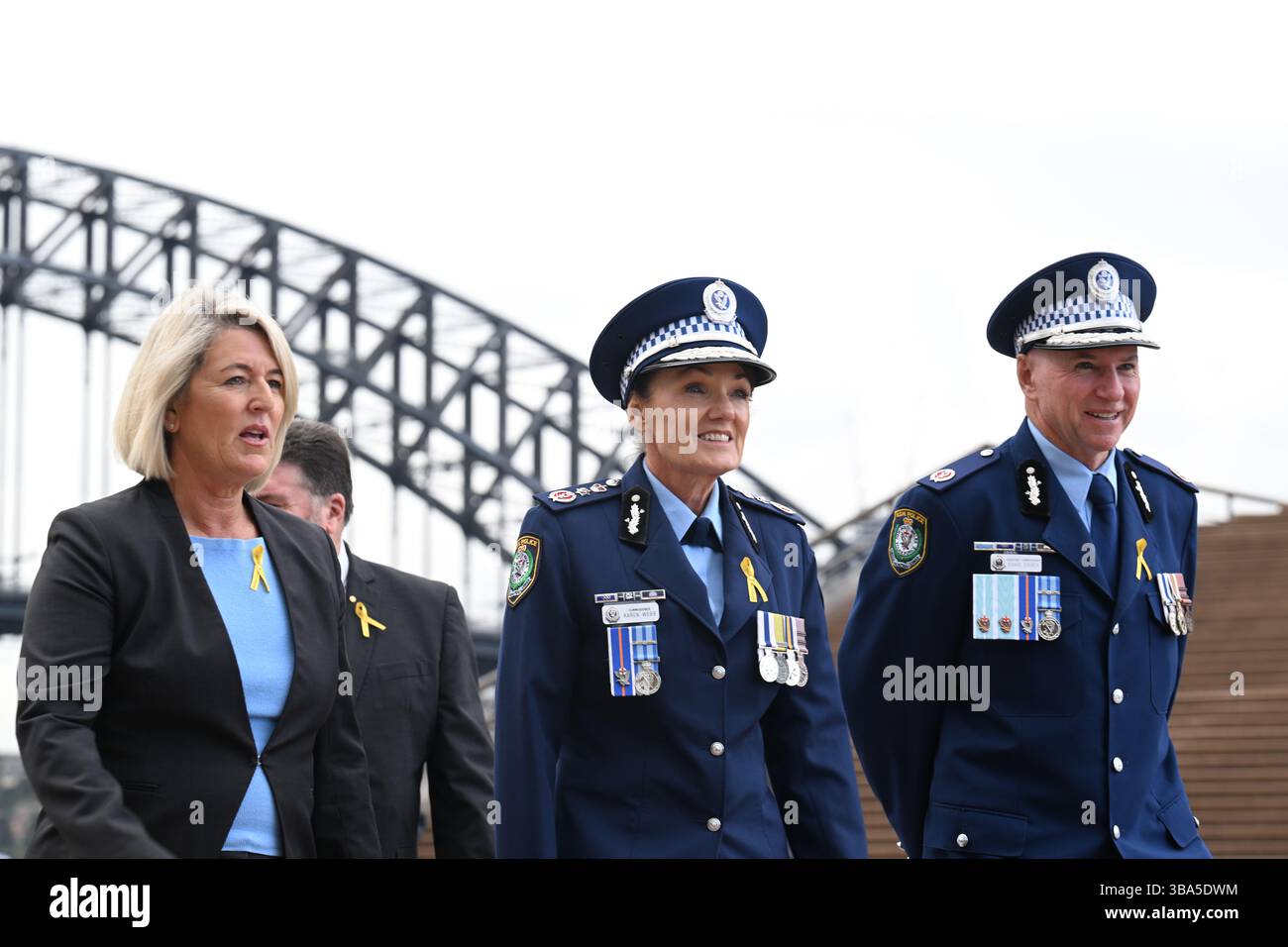 Sydney, Australia. 12th May, 2025. NSW Police Minister Yasmin Catley (left), NSW Police ...