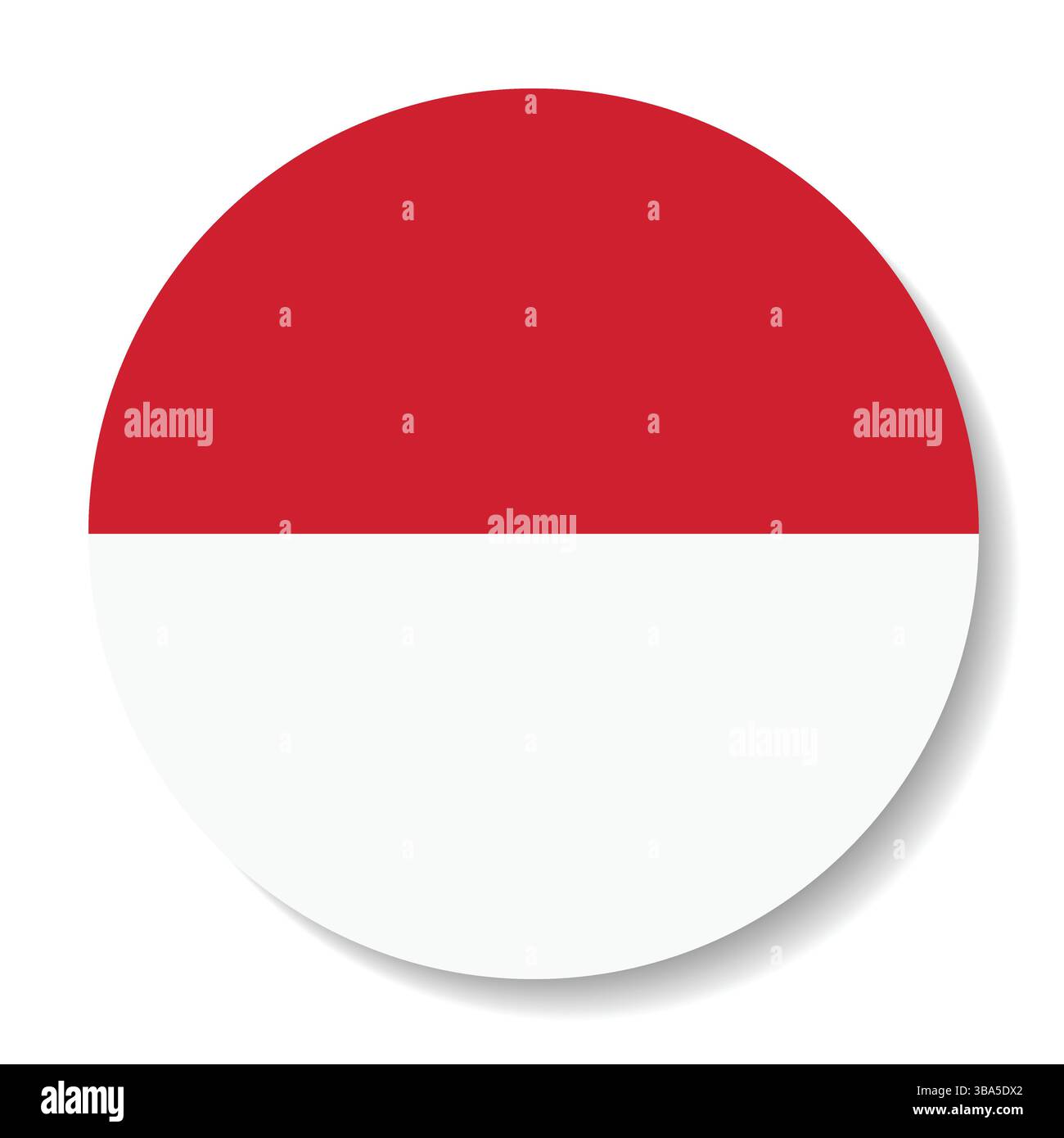 Flag of Monaco. Monaco circle flag logo icon computer vector ...