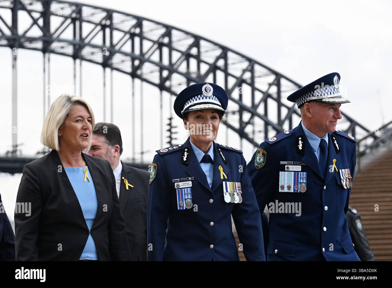 Sydney, Australia. 12th May, 2025. NSW Police Minister Yasmin Catley (left), NSW Police ...