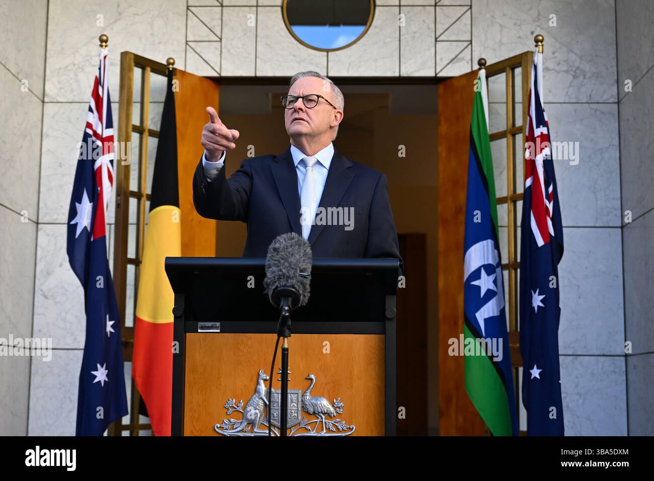 Canberra, Australia. 12th May, 2025. Australian Prime Minister Anthony ...