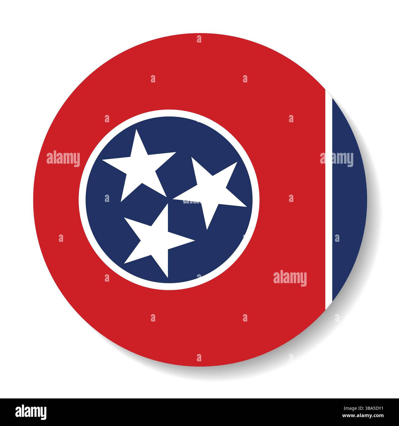 Flag of Tennessee. Tennessee circle flag logo icon computer vector ...