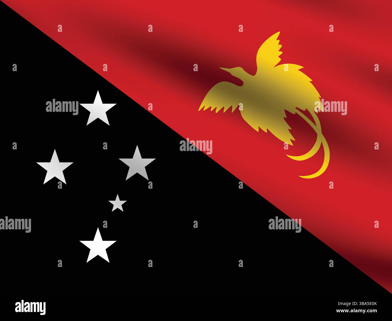 Flag of Papua New Guinea. Papua New Guinea flag official colors and ...