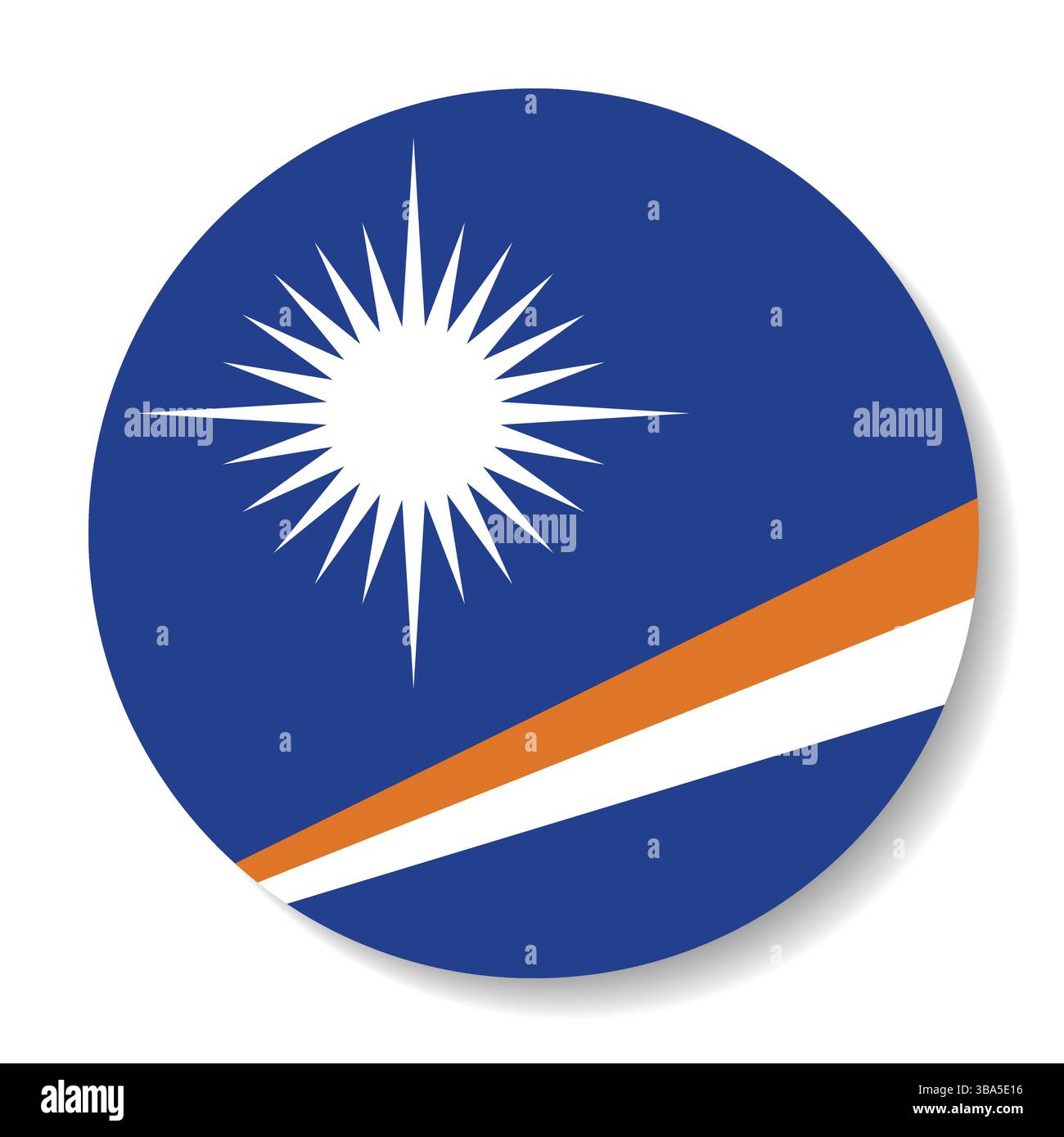 Flag of Marshall Islands. Marshall Islands circle flag logo icon ...