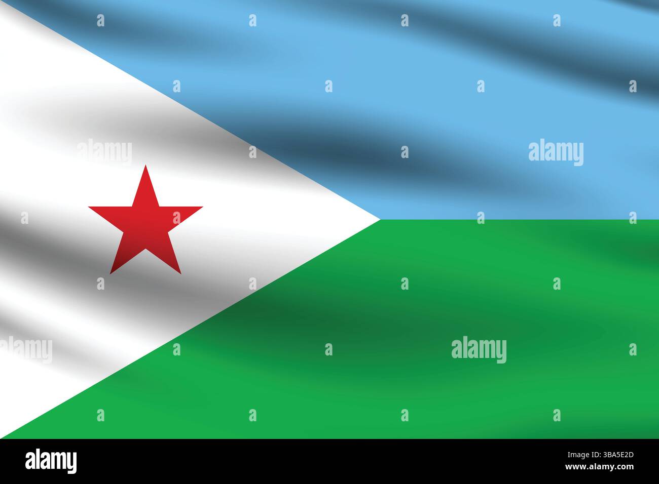 Flag of Djibouti. Djibouti flag official colors and proportion digital ...