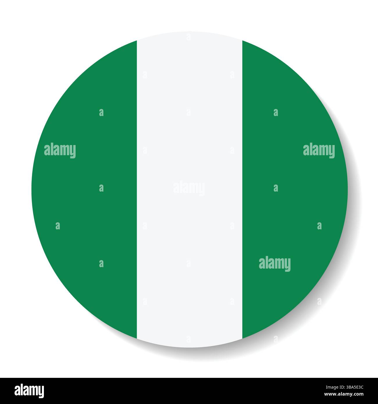 Flag of Nigeria. Nigeria circle flag logo icon computer vector ...