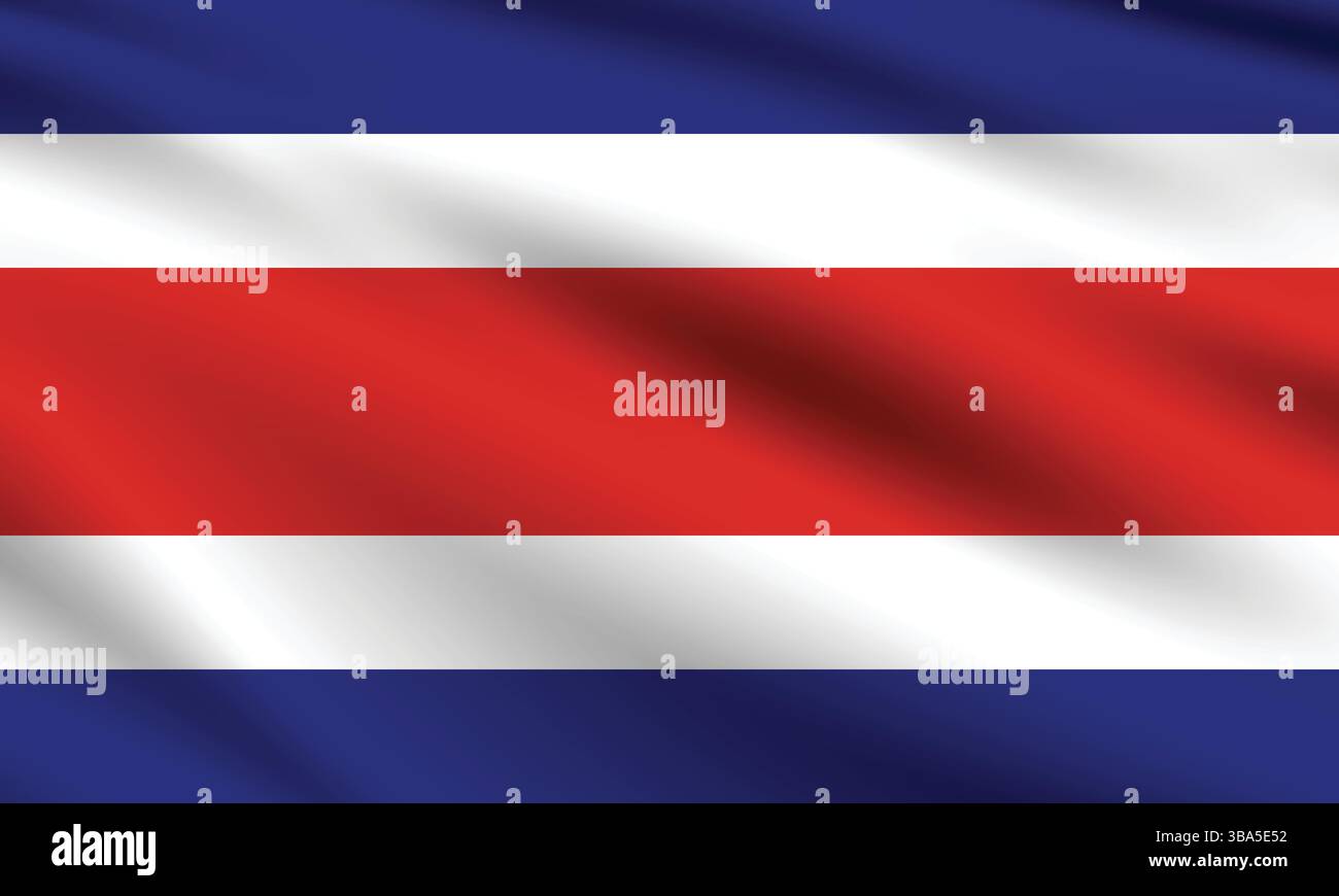 Flag of Costa Rica. Costa Rica flag official colors and proportion ...