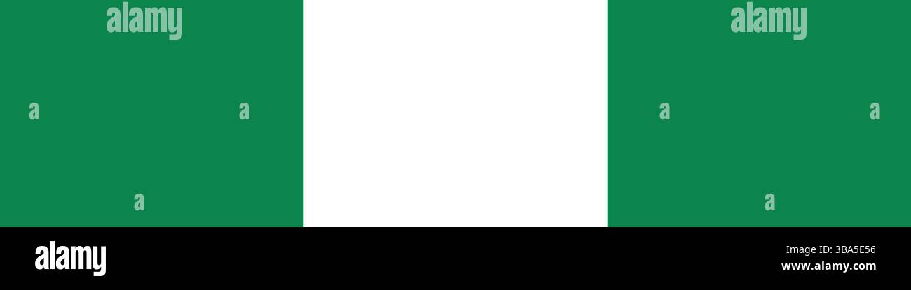 Flag of Nigeria. Nigeria flag long banner digital vector illustration ...