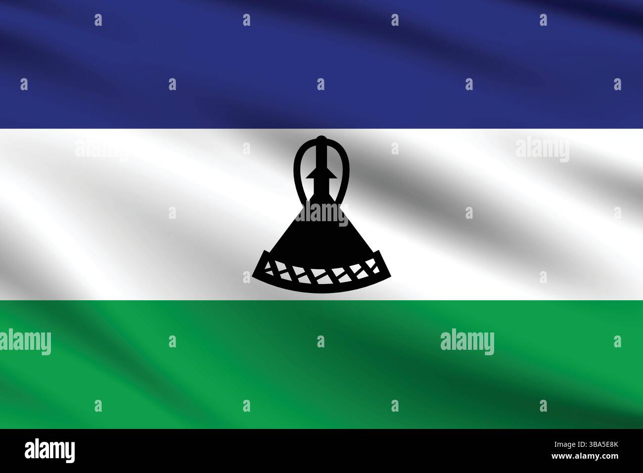 Flag of Lesotho. Lesotho flag official colors and proportion digital ...