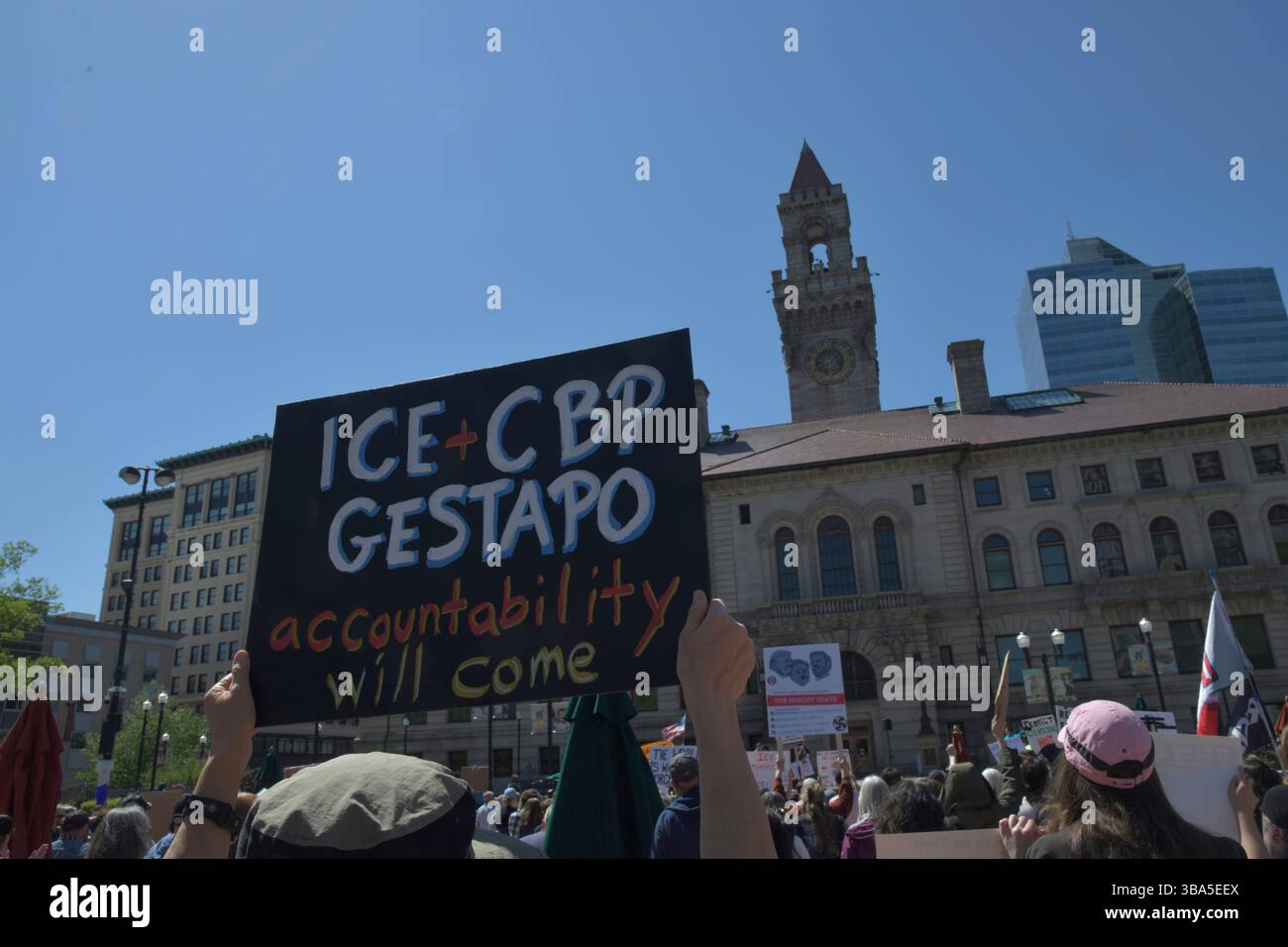 May 11, 2025, Worcester, Ma, USA: Angry residents demonstrate on ...