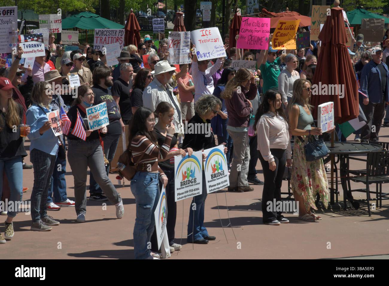 May 11, 2025, Worcester, Ma, USA: Angry residents demonstrate on ...