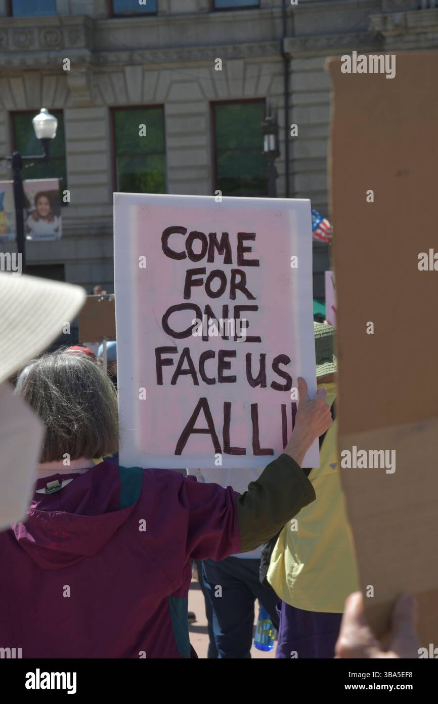 May 11, 2025, Worcester, Ma, USA: Angry residents demonstrate on ...