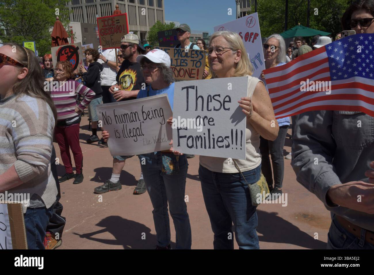 May 11, 2025, Worcester, Ma, USA: Angry residents demonstrate on ...