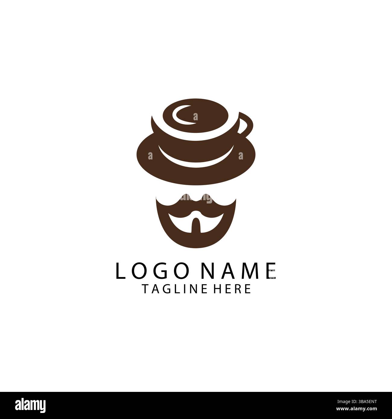 Businessman cup espresso coffee Stock Vector Images - Alamy